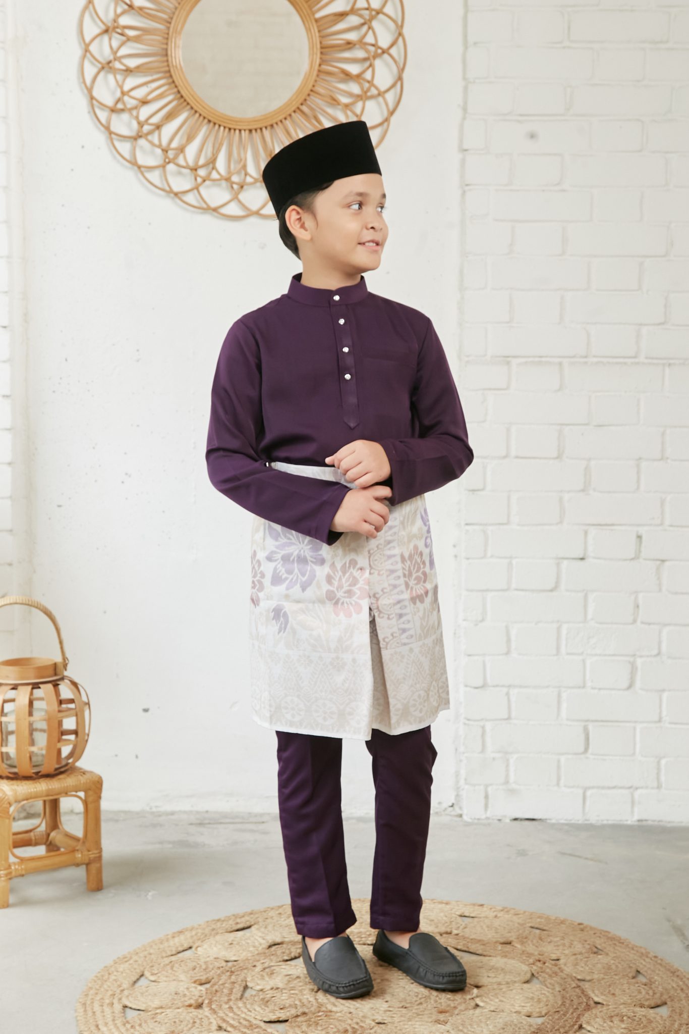 BAJU MELAYU KIDS – DEEP PURPLE – Harraz Malaysia