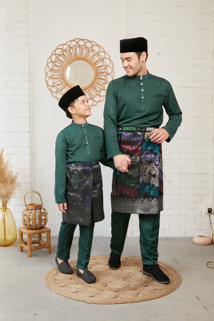 BAJU MELAYU KIDS – EMERALD GREEN – Harraz Malaysia