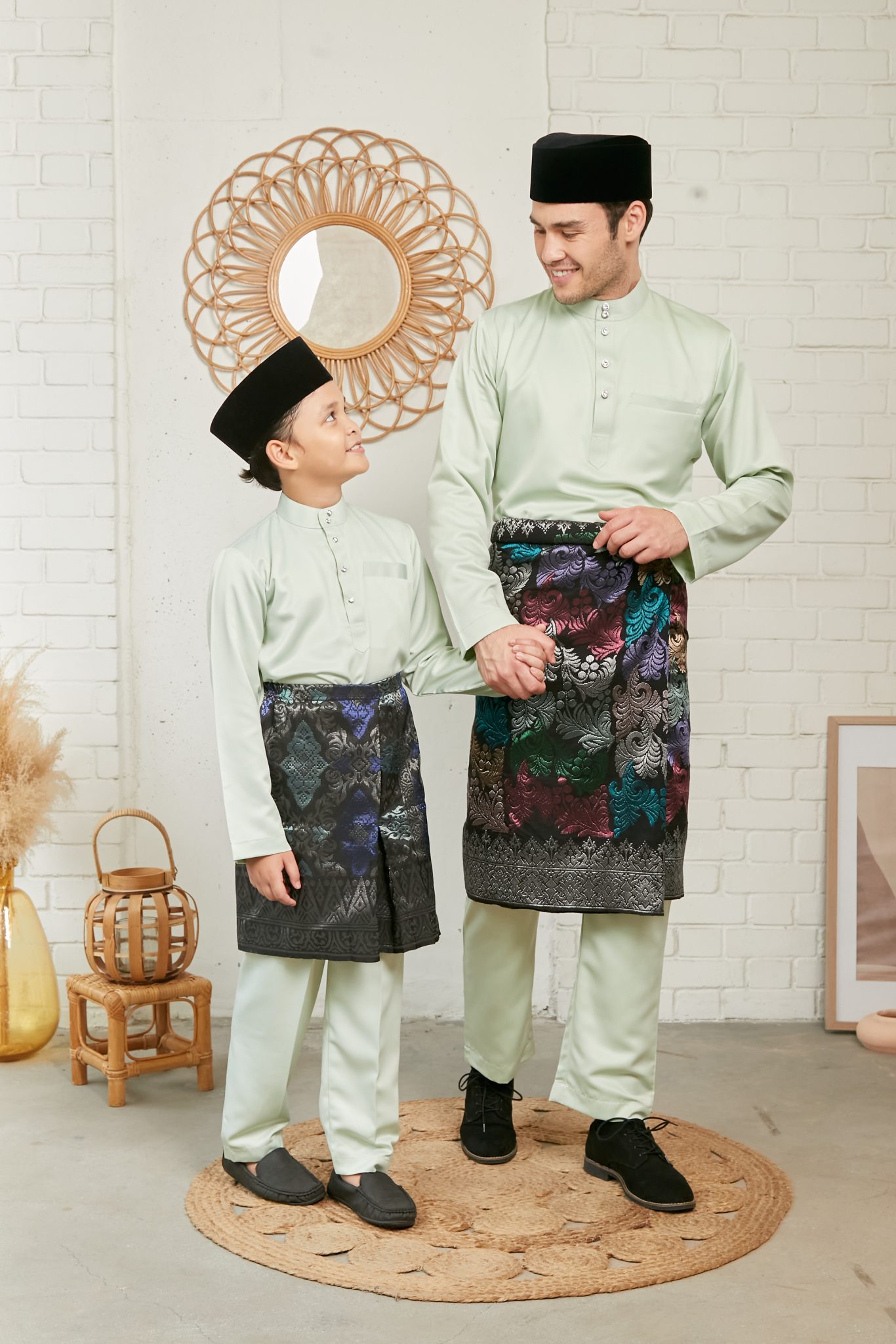 BAJU MELAYU KIDS – MINT GREEN – Harraz Malaysia